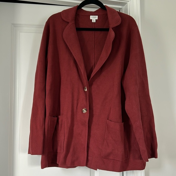 J. Crew | Jackets & Coats | J Crew Womens Burgundy Jacket | Poshmark
